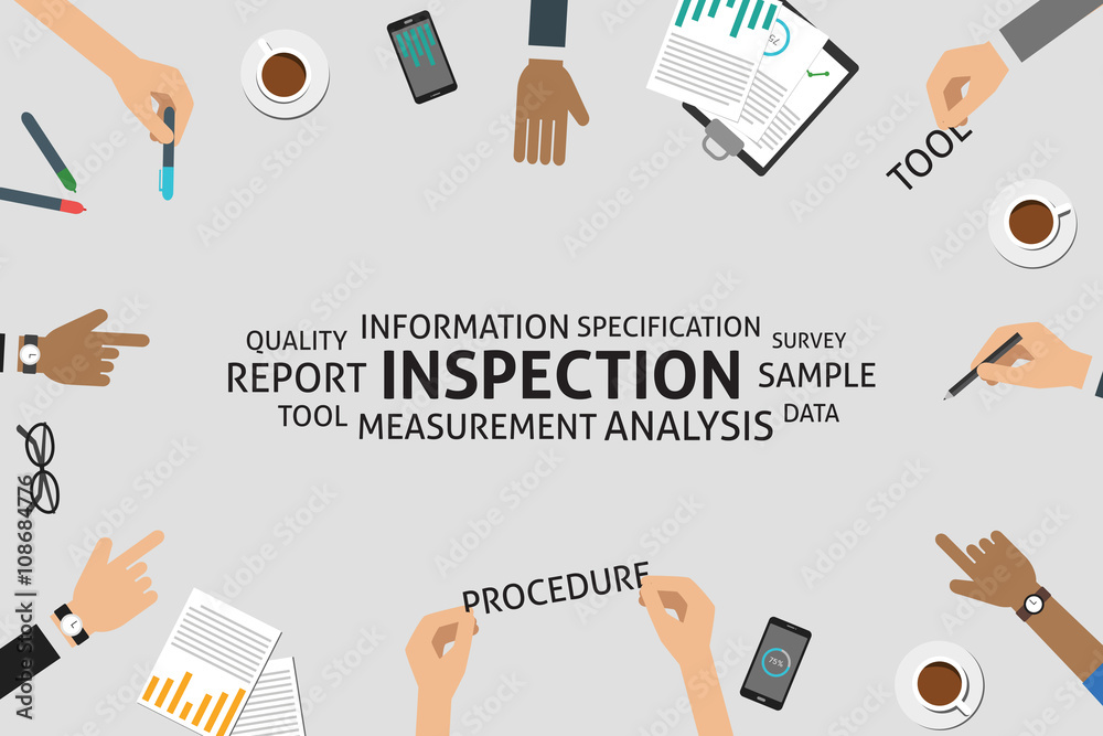 vector inspection concept,template Stock Vector | Adobe Stock