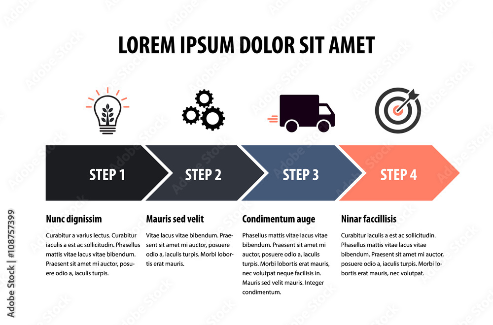 Infographic diagram of delivery process Stock Illustration | Adobe Stock