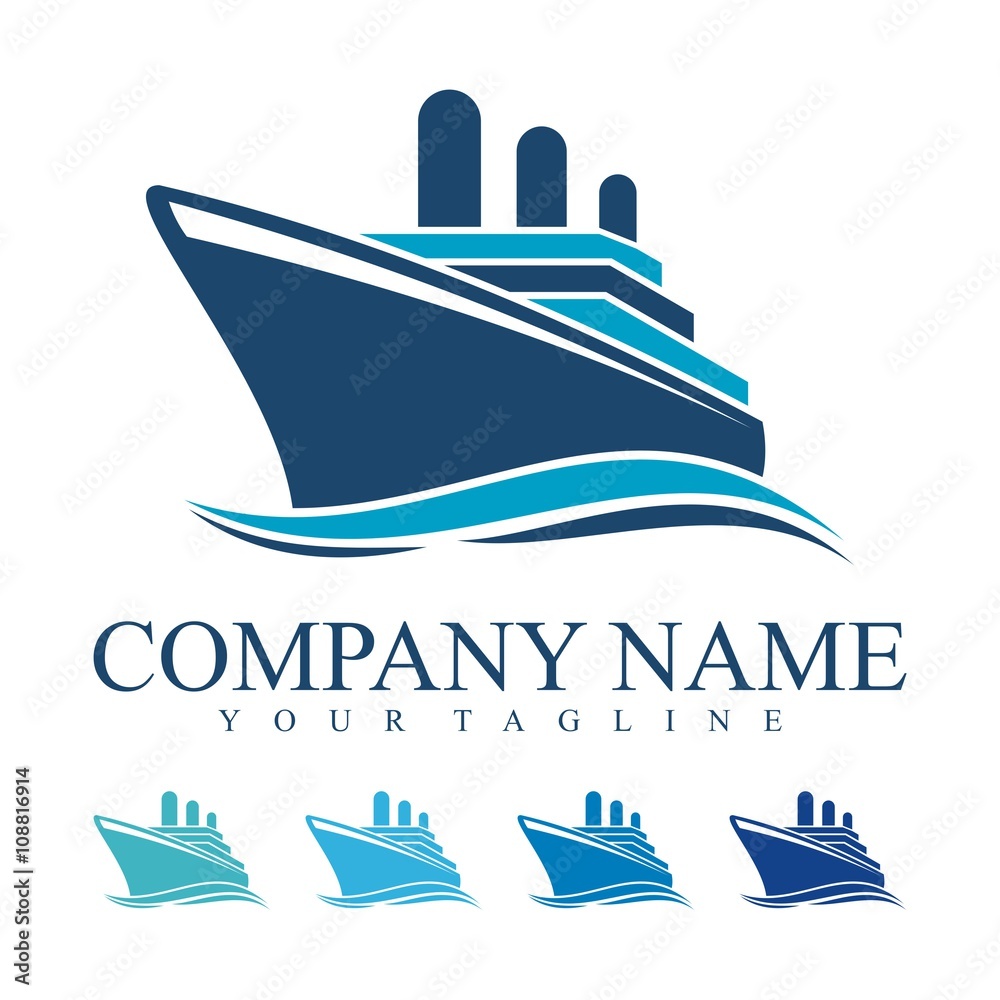 Ship Logo, cruise ship Logo Design Vector Stock Vector | Adobe Stock