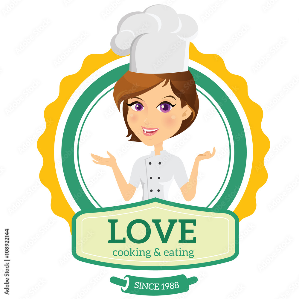 Love cooking Logo,Vector Logo Template. Stock Vector | Adobe Stock