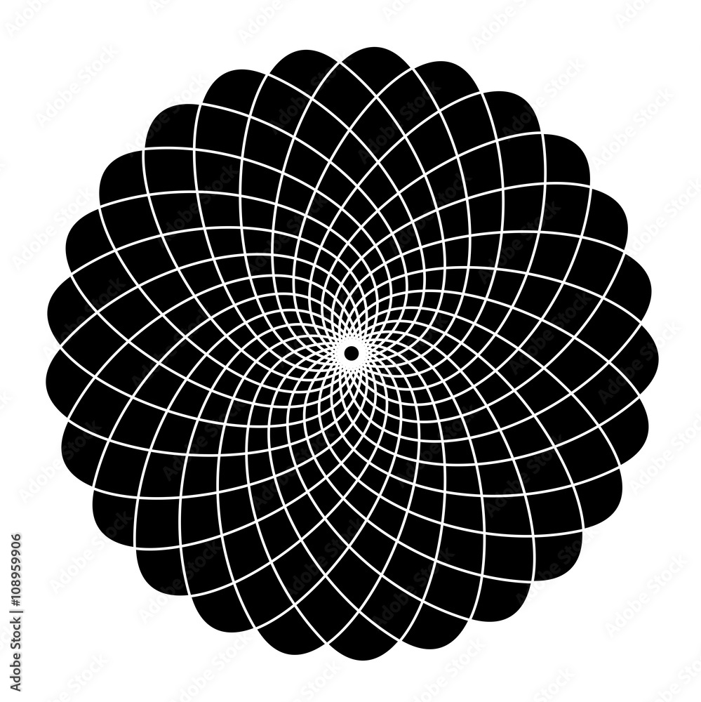 Sacred geometry - optical illusion Stock Vector | Adobe Stock