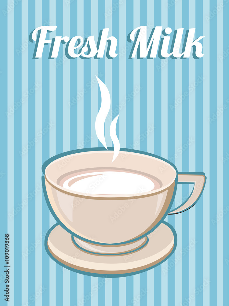 vintage milk poster template vector/illustration Stock Vector | Adobe Stock