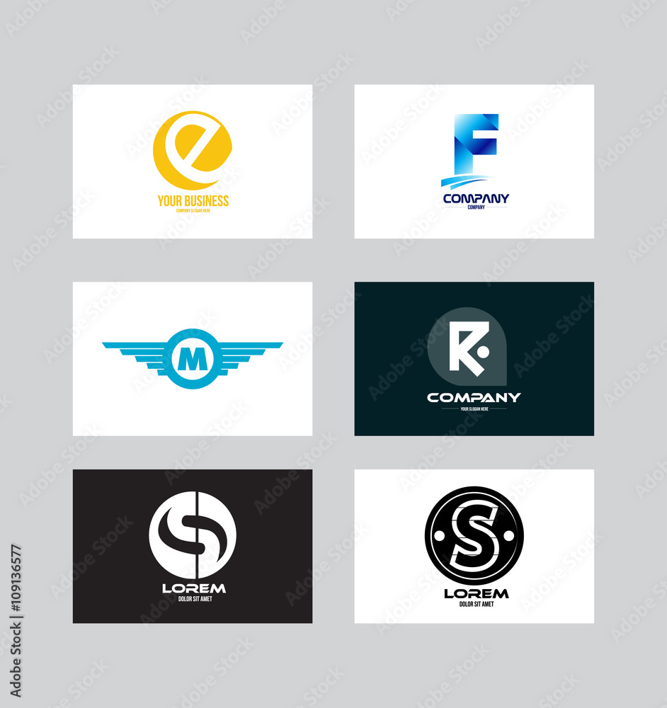 Alphabet letter icon logo set Stock Vector | Adobe Stock