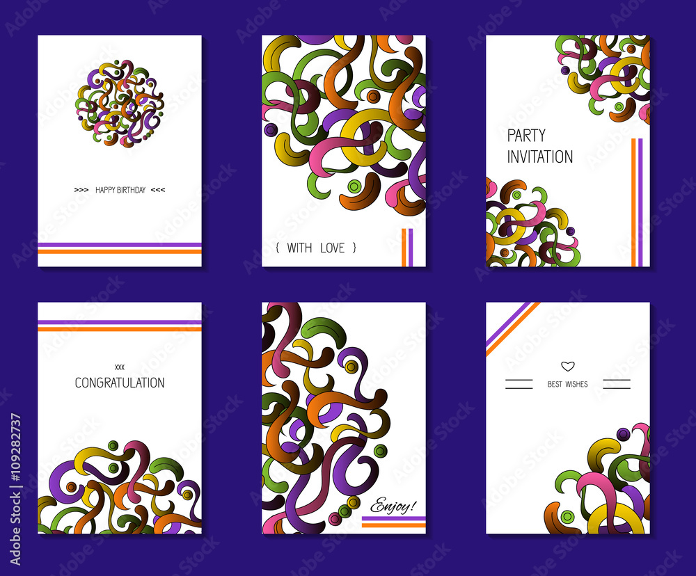 Card with place for your text. Template. Vector. Illustration. Set of ...