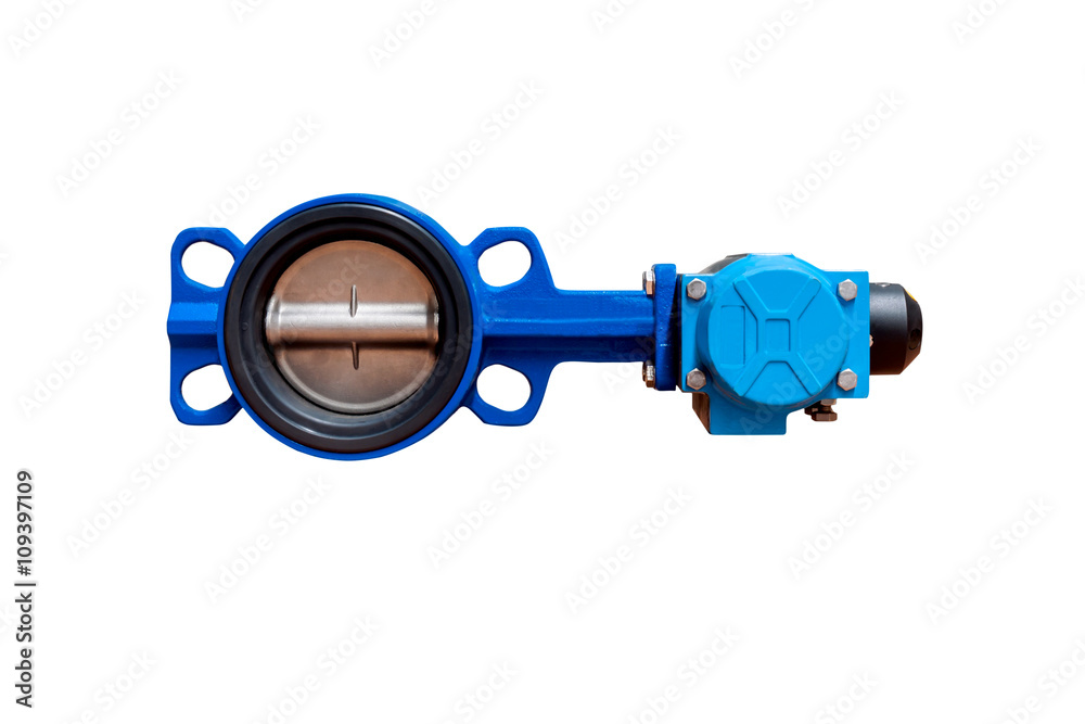 Butterfly valve isolate on white background Stock Photo | Adobe Stock