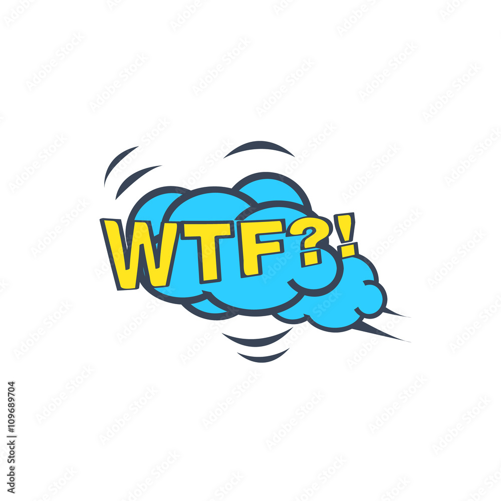 Vector de Stock WTF Comic Speech Bubble | Adobe Stock
