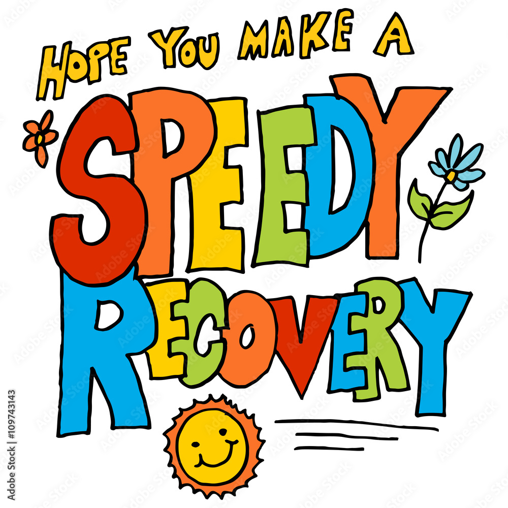 hope you make a speedy recovery message Stock Vector | Adobe Stock