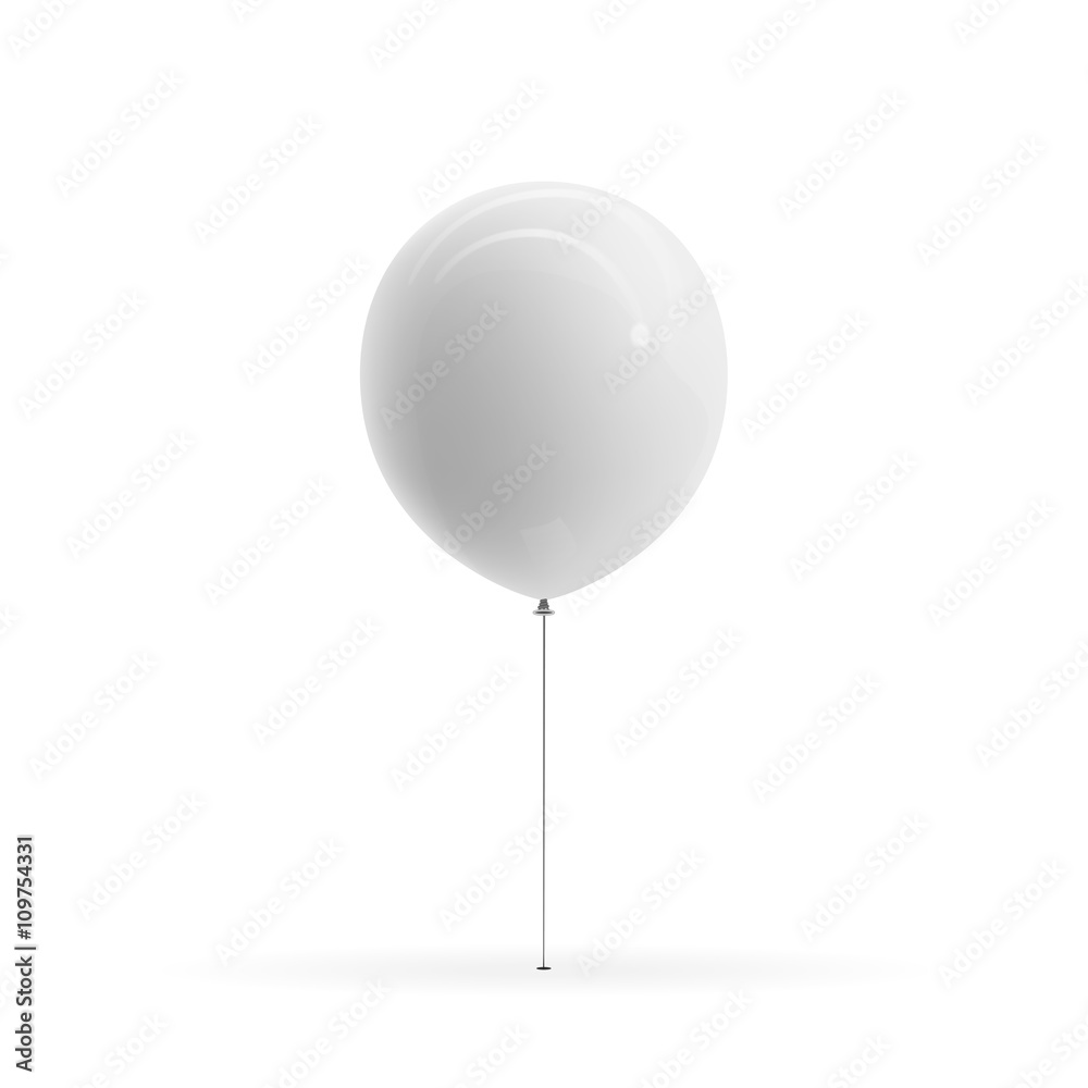 White blank Balloon realistic Mockup Stock Vector | Adobe Stock