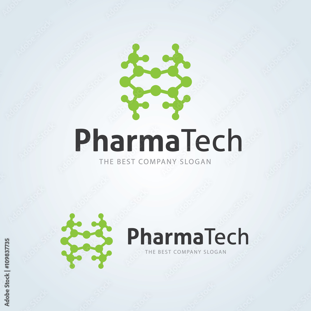 Pharmacy Logo. Medical logo. Green and eco logo vector template. Stock ...
