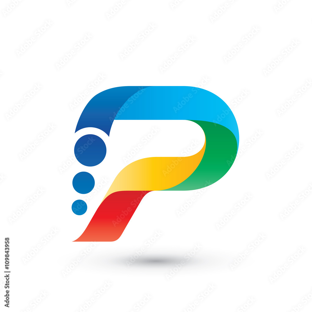 Colorful P Logo Stock Vector | Adobe Stock