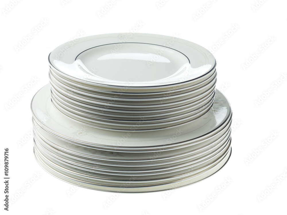 pile of plates Stock Photo | Adobe Stock