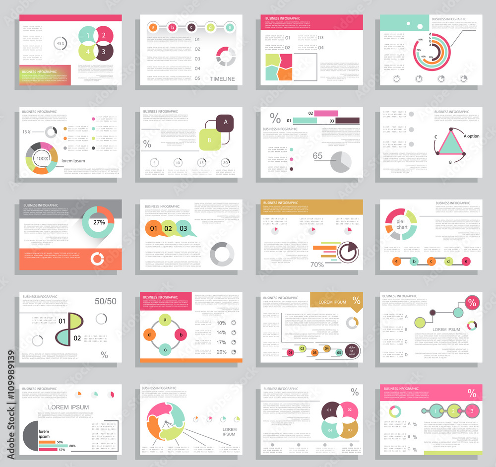 Brochure design and infographics for business data visualization Stock ...