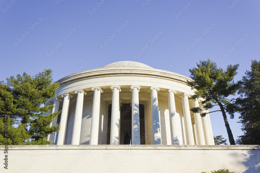 Shallow domed roof & circular Colonnaded Ionic columns of the Roman ...
