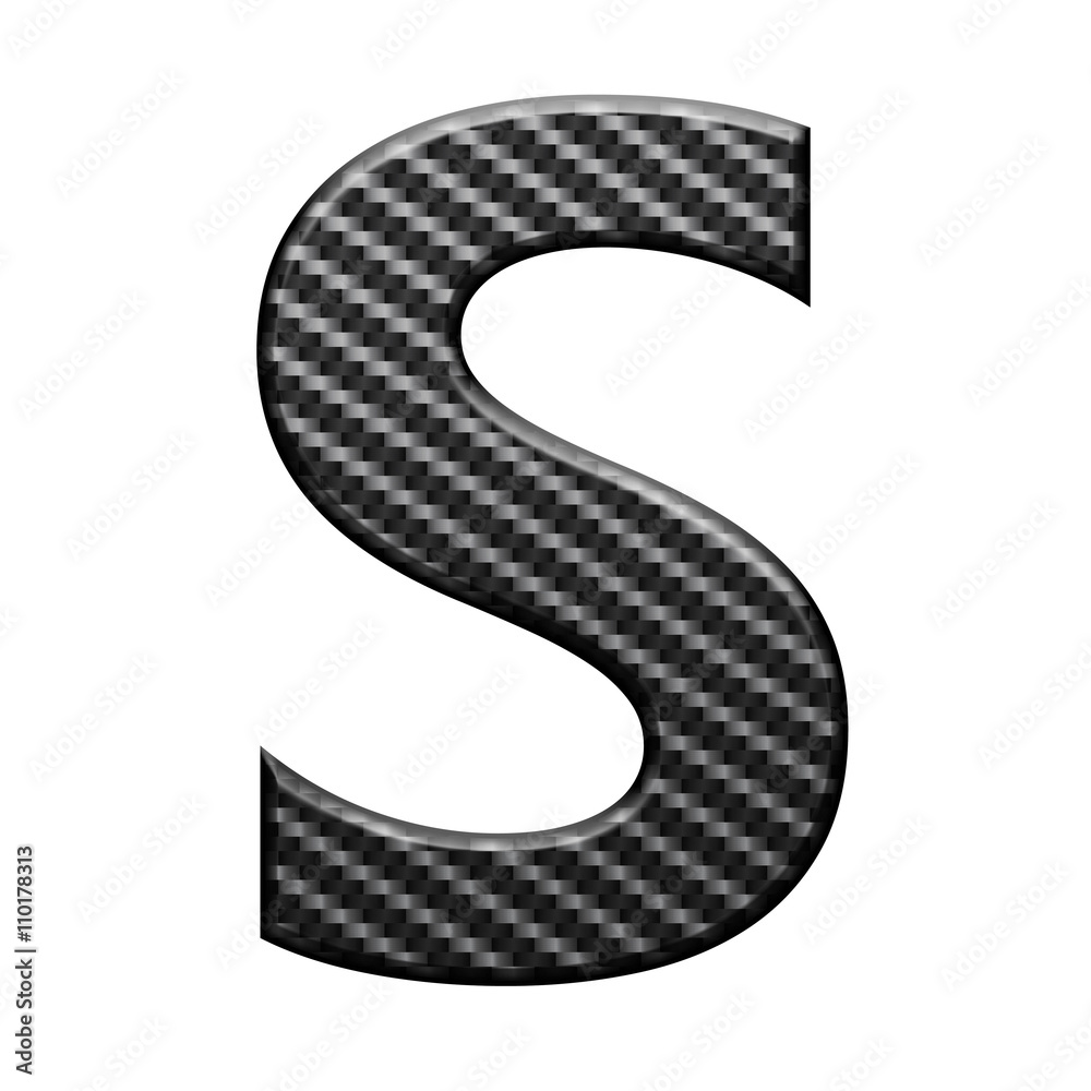 Carbon fiber english alphabet letter, isolated on white background ...