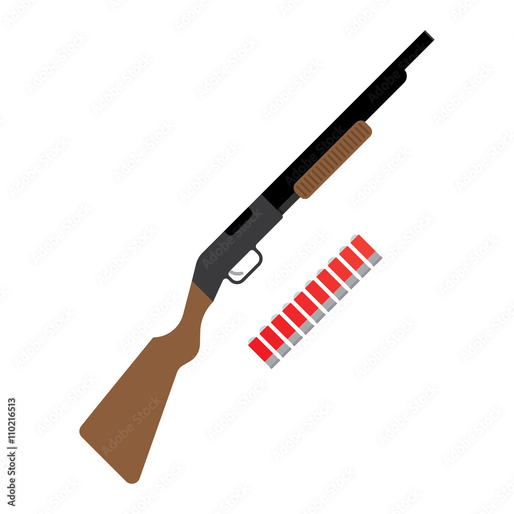 shotgun vector illustration Stock Vector | Adobe Stock