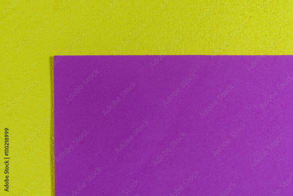 Eva foam ethylene vinyl acetate smooth pink surface on lemon yellow ...