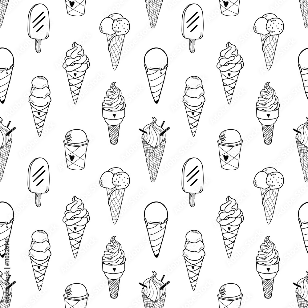 ice cream pattern wallpaper