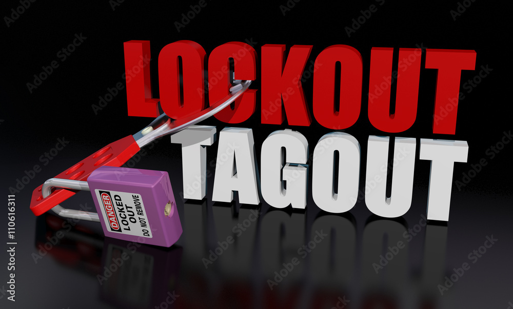 Lockout Tagout logo, 3D illustration Stock Illustration | Adobe Stock