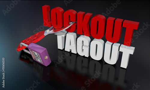 Lockout Tagout logo, 3D illustration Stock Illustration | Adobe Stock