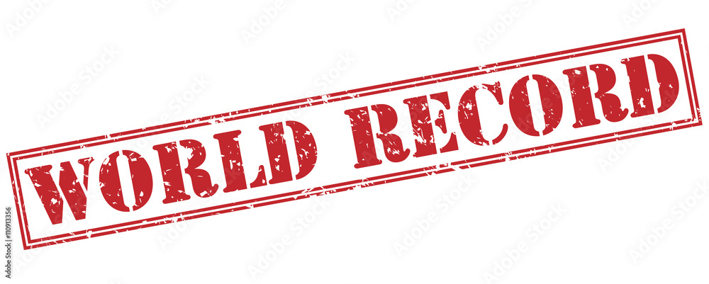 world record red stamp on white background Stock Illustration | Adobe Stock