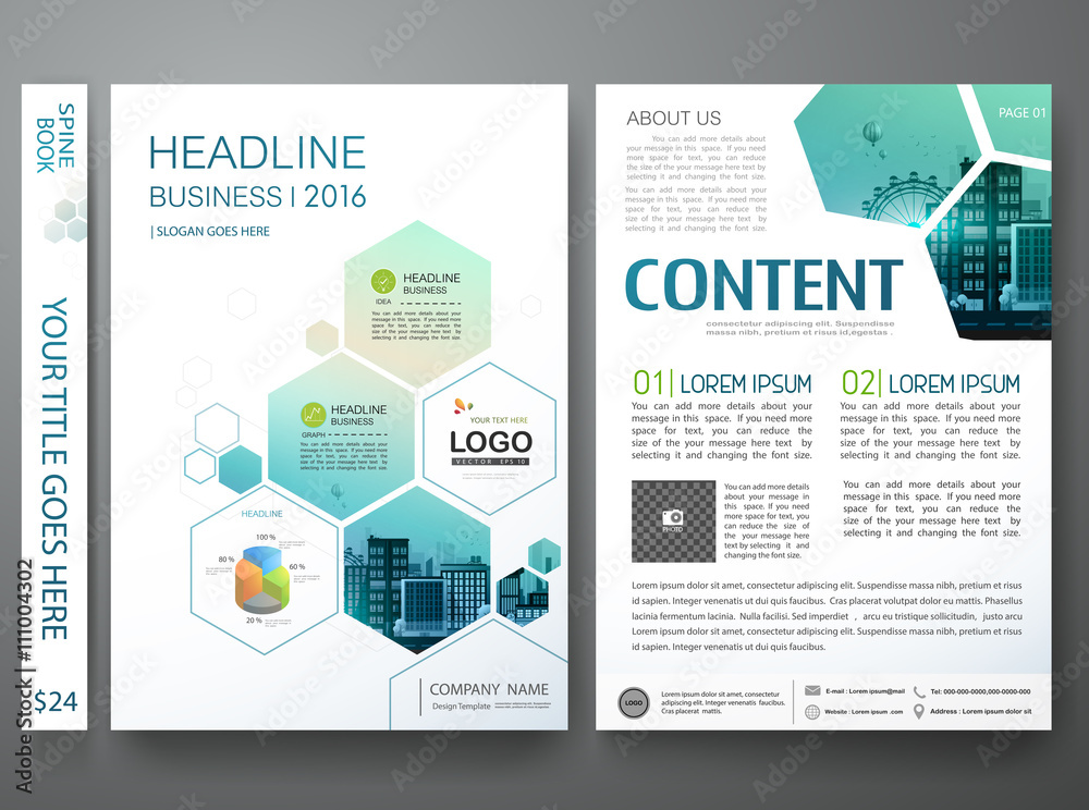 Brochure design template vector. Flyers annual report business magazine ...