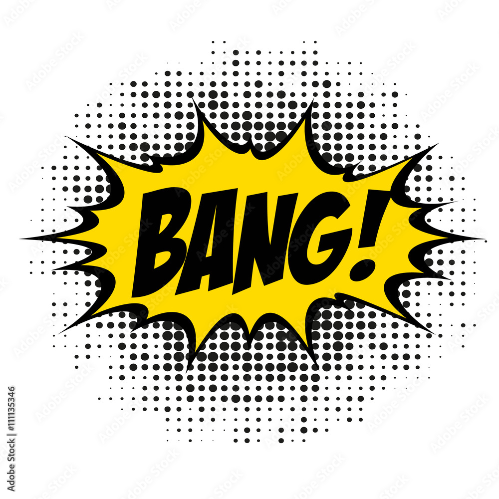 Bang! Comic Book Style, Dots, Bubble Stock Vector | Adobe Stock