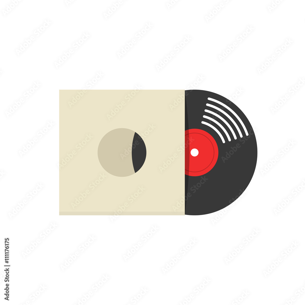 Record album cover vector illustration, retro vinyl album cover, record ...