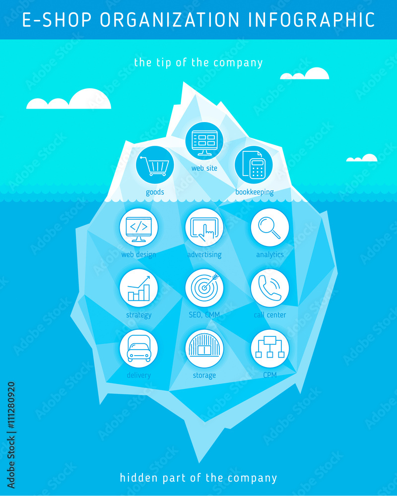 Flat thin line infographic. Business vector elements and concept ...