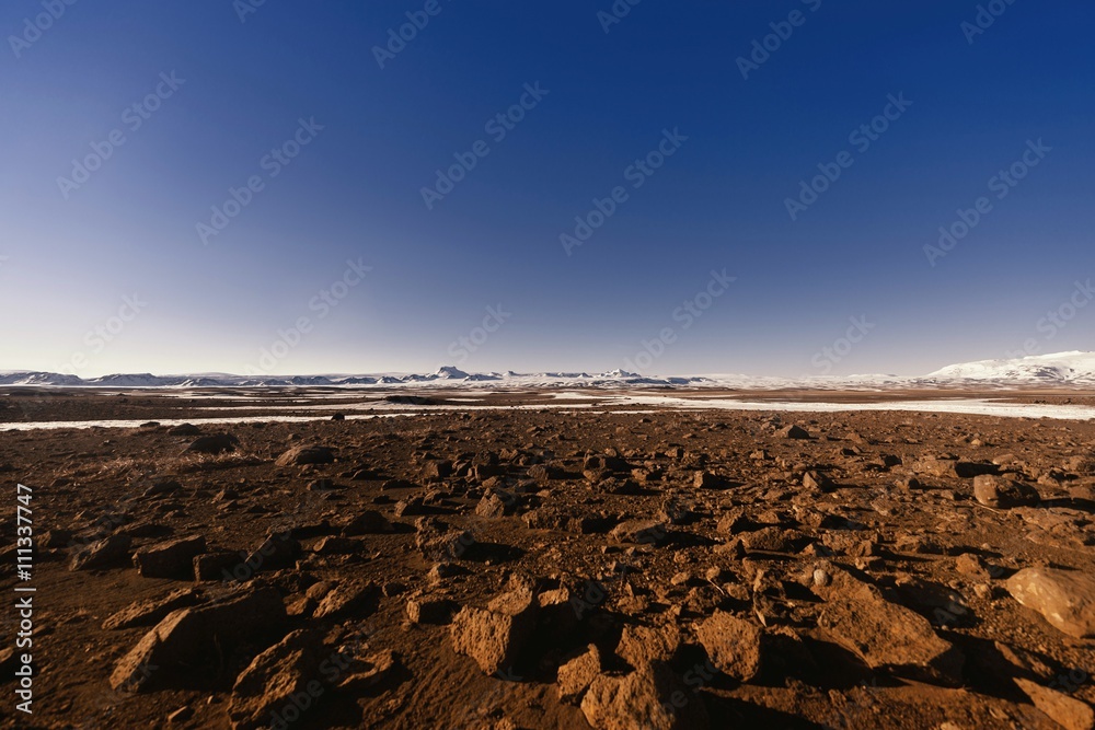 Volcanic icelandic landscape Stock Photo | Adobe Stock