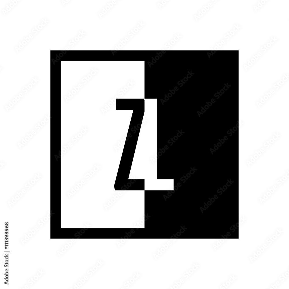 initial square half logo の Stock ベクター | Adobe Stock
