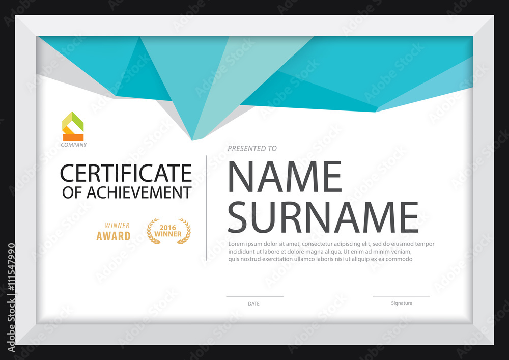 Vector de Stock certificate template,diploma layout,A4 size ,vector ...