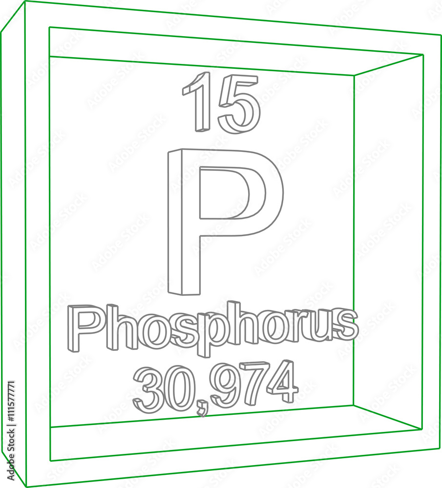Periodic Table of Elements - Phosphorus Stock Vector | Adobe Stock