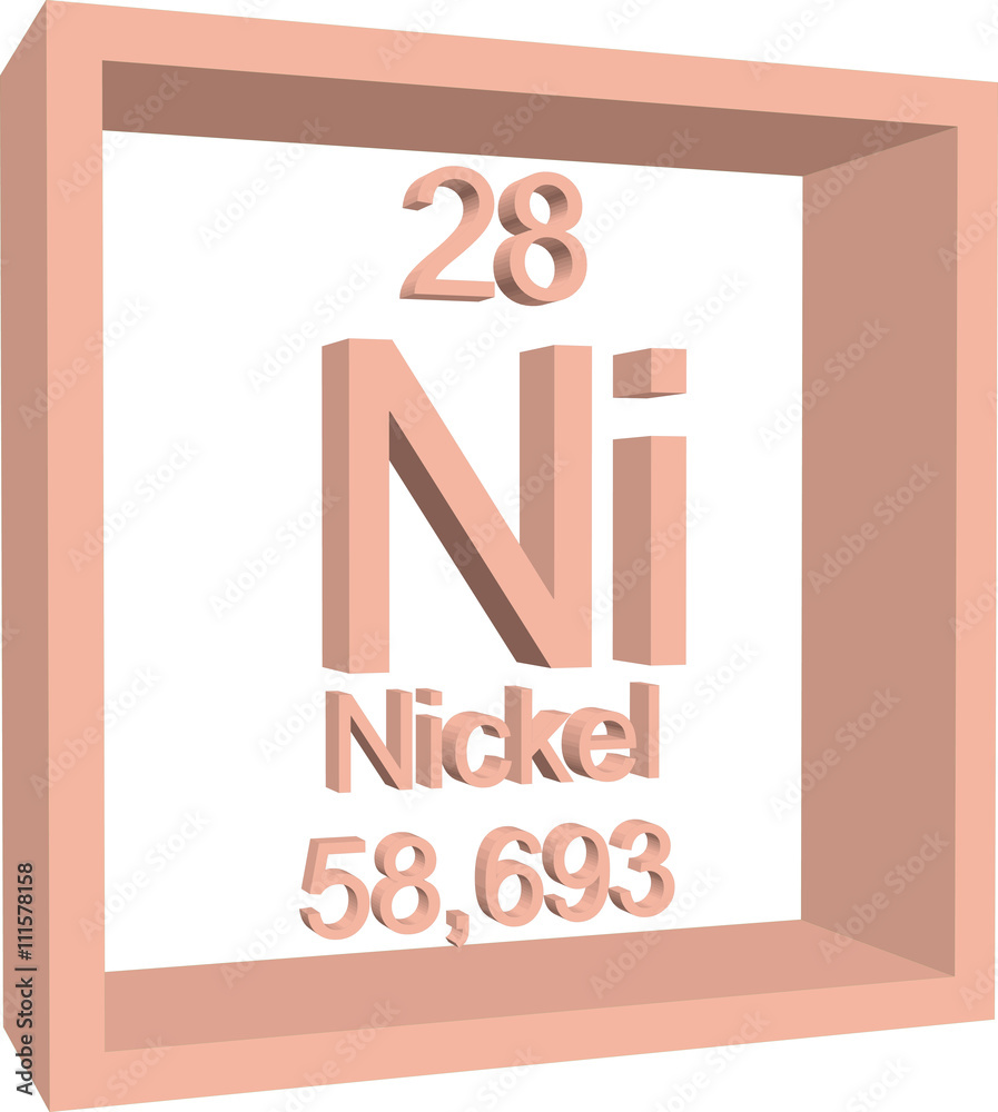 Periodic Table of Elements - Nickel Stock Vector | Adobe Stock