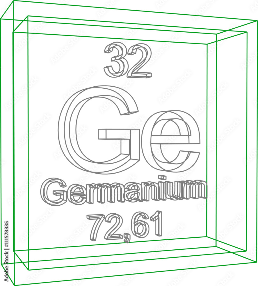 Periodic Table of Elements - Germanium Stock Vector | Adobe Stock