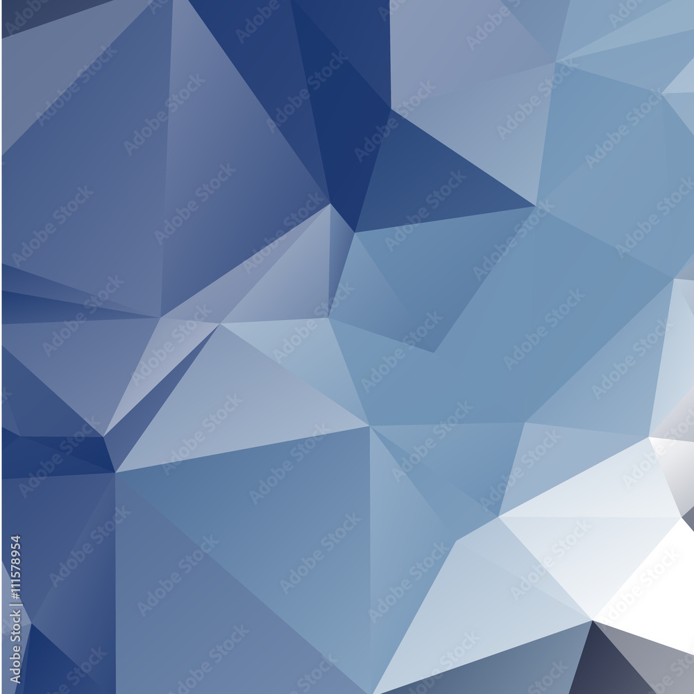 Low poly triangulated background. Blue shades. Vector illustration ...