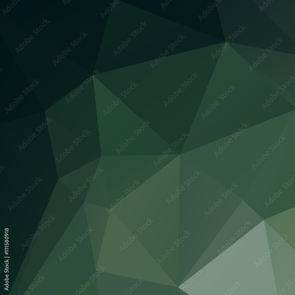 Low poly triangulated background. Green shades. Vector illustration ...