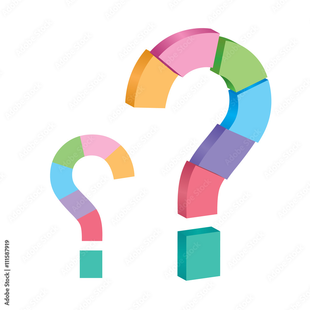 Vector de Stock Vector question mark 3d / can use for info-graphic ...