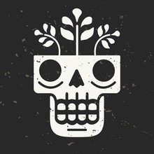 Human Skull With Growing Flowers Free Stock Photo - Public Domain Pictures