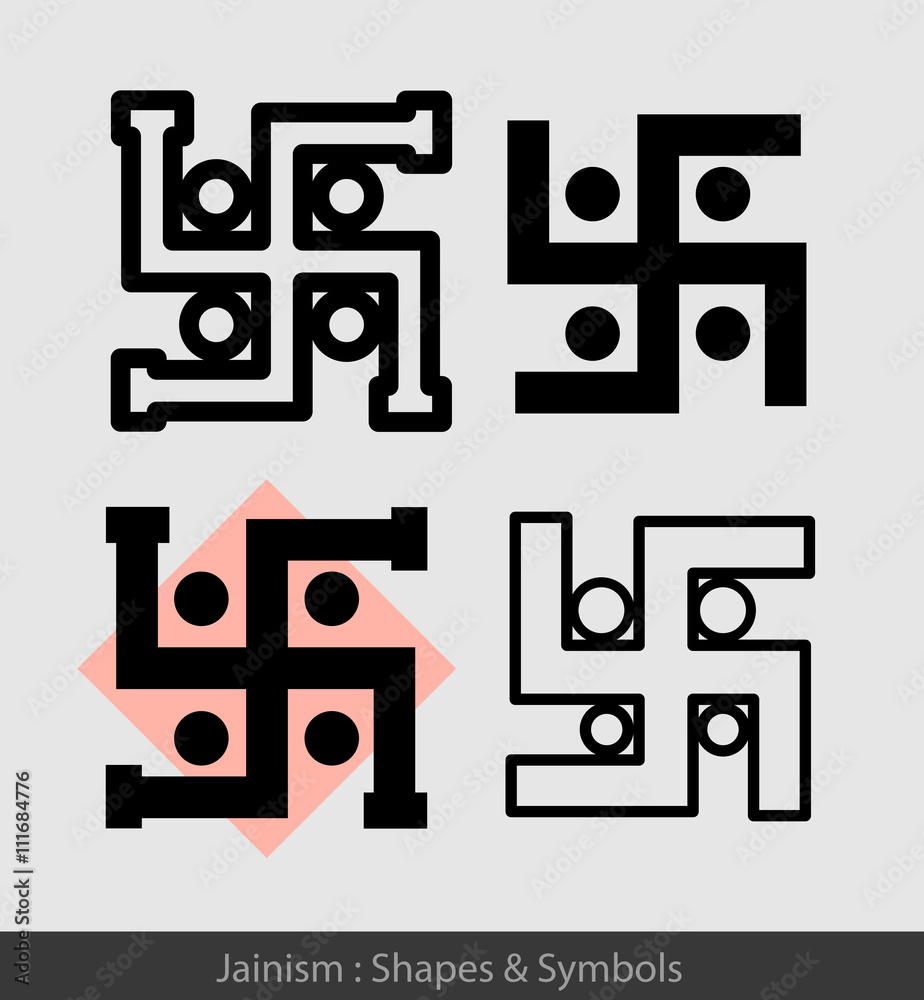 Hinduism Swastik Symbols Stock Vector | Adobe Stock