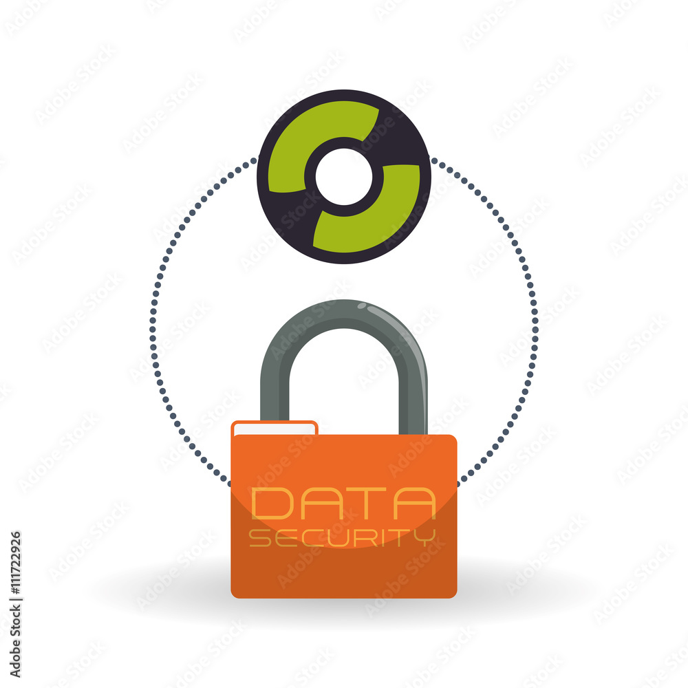 Data Security design. Protect icon. Data center illustration Stock ...
