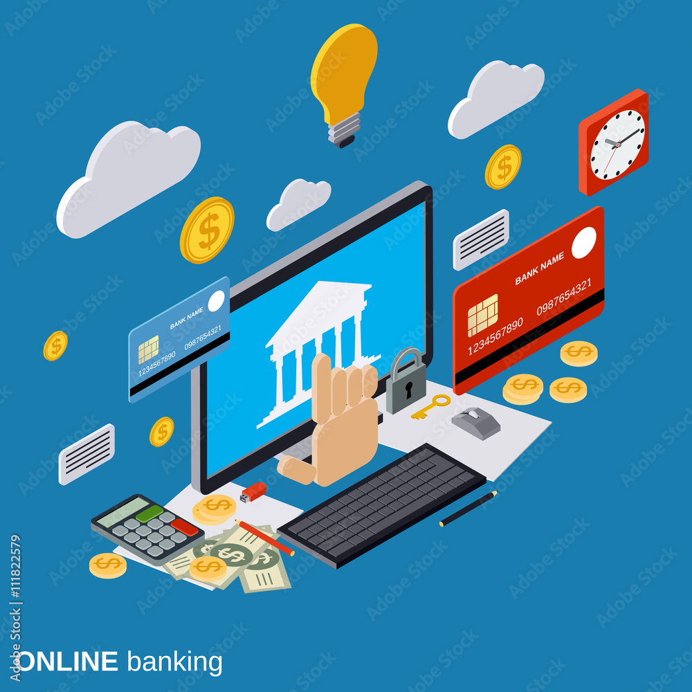 Online banking, payment, money transfer, financial transaction vector ...