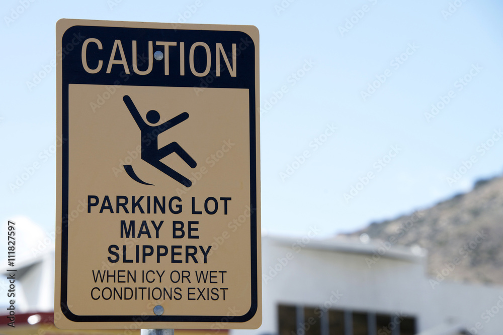 Caution, Slippery when wet Stock Photo | Adobe Stock