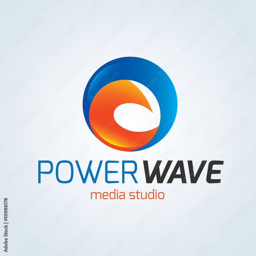 Power Wave Logo. business logo, brand identity logo,Vector logo ...