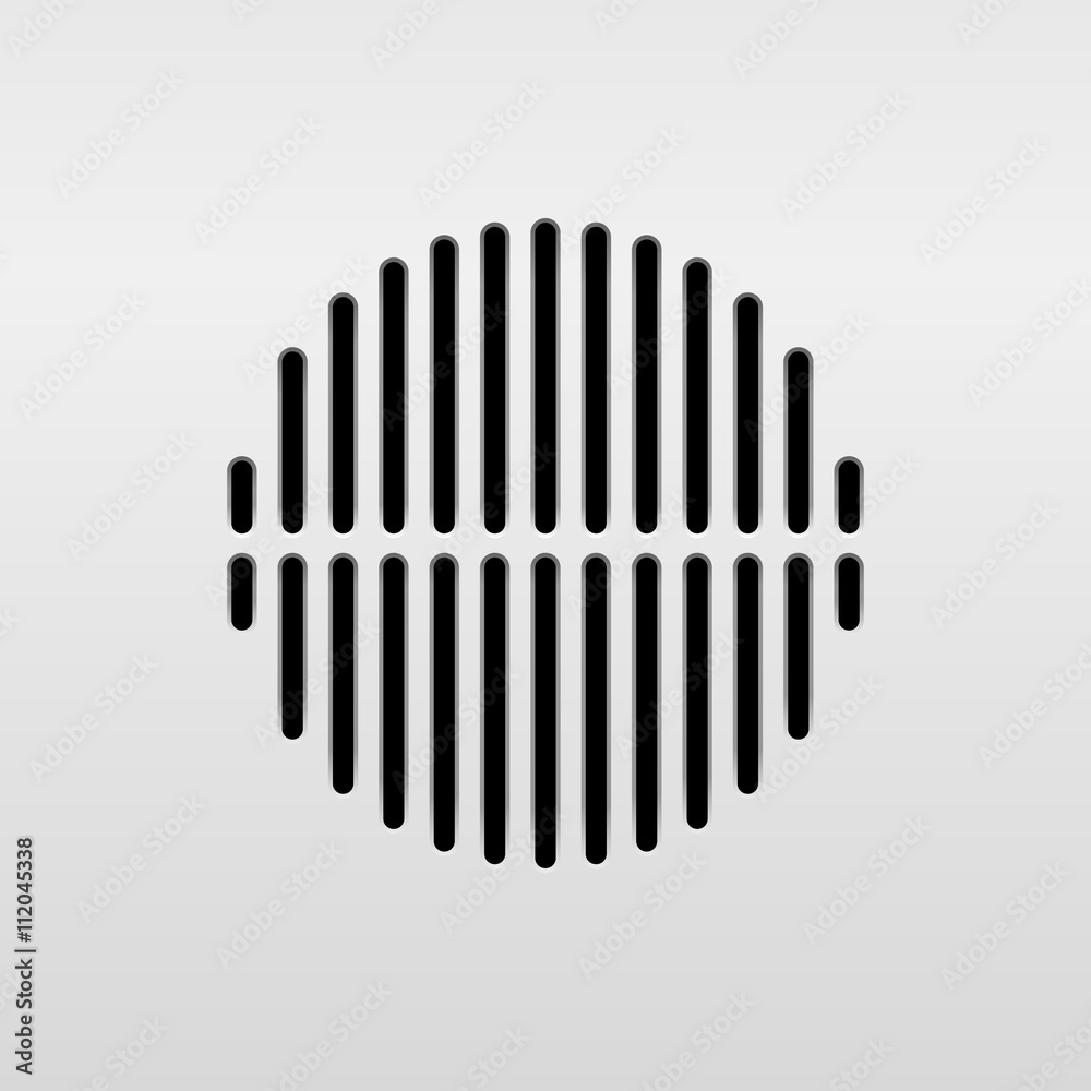 Abstract audio speaker template, dynamic with perforated grill pattern ...