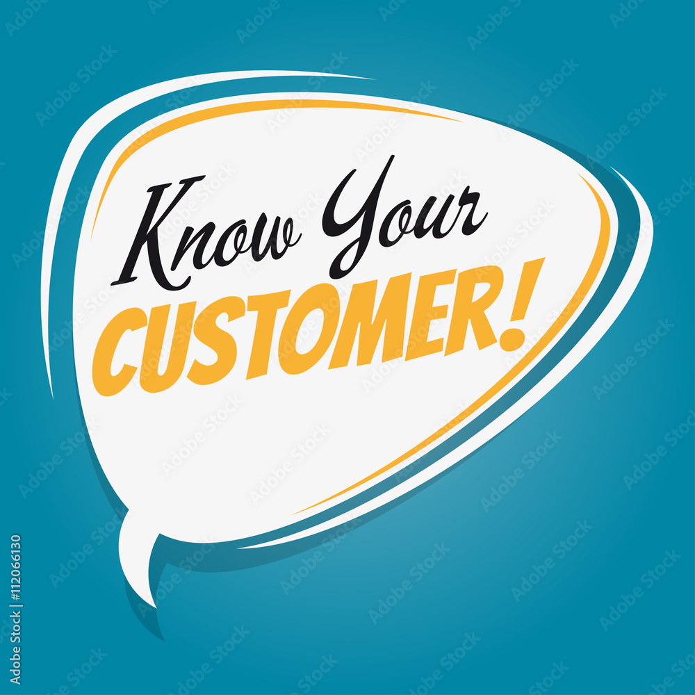 know your customer retro speech bubble Stock Vector | Adobe Stock