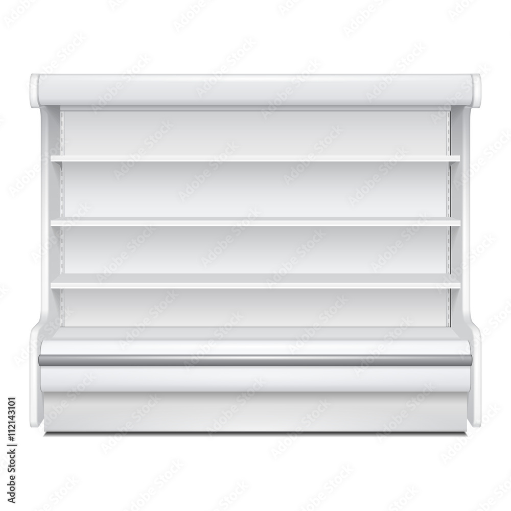 Cooled Regal Rack Refrigerator Wall Cabinet Blank Empty Showcase ...