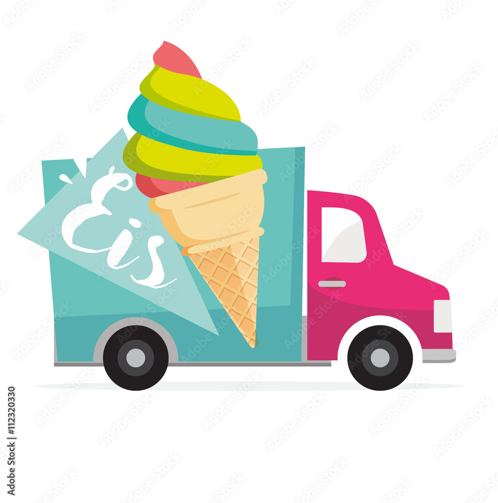 Eismann - Eiswagen - Eis - Vektor Stock Vector | Adobe Stock