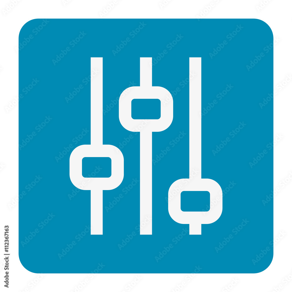 Vertical sliders, faders, potentiometers. vector illustration . symbol ...