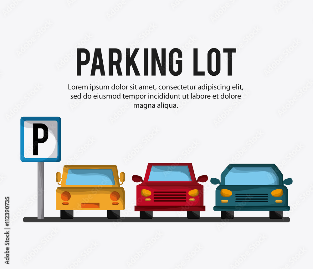 Parking lot design. Park icon. White background , vector graphic Stock ...