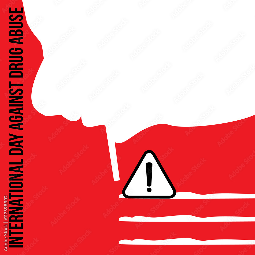 Ilustración de Stock International day against drug abuse minimal ...